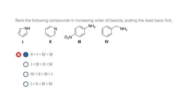 Solved Rank the following compounds in increasing order of | Chegg.com