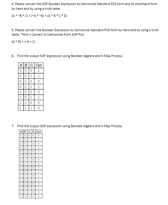 Solved 4. Please convert the SOP Boolean Expression to | Chegg.com