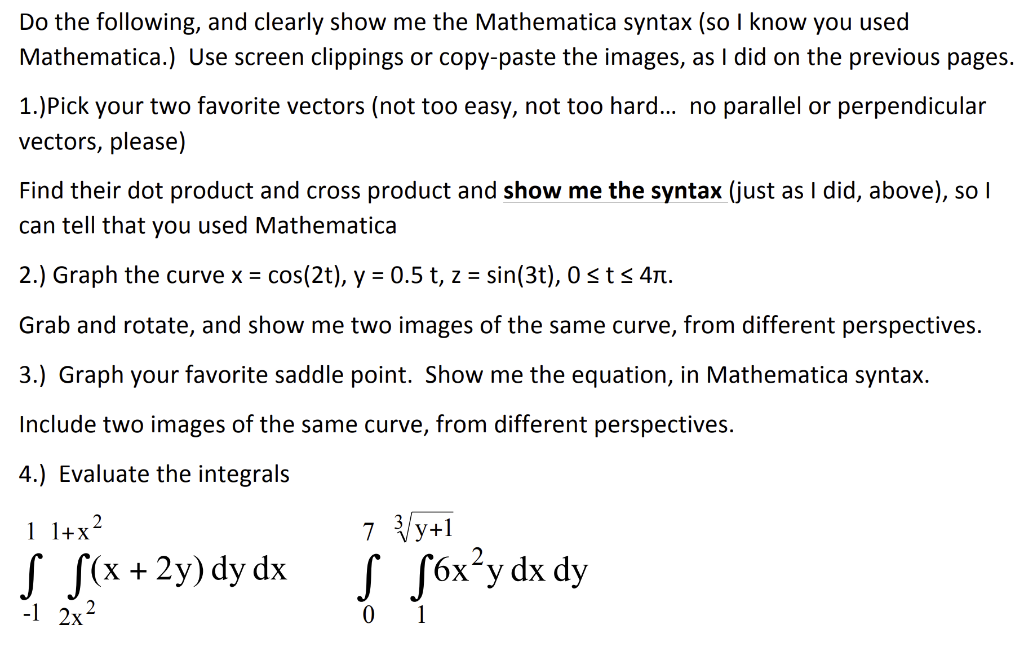 Solved Do the following, and clearly show me the Mathematica | Chegg.com