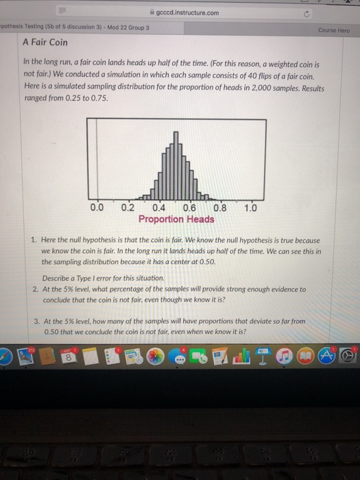Solved gcccd.instructure.com pothesis Testing (5b of 5 | Chegg.com