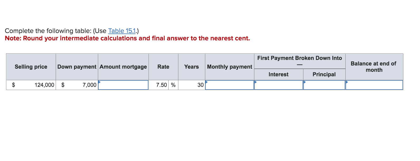 Solved Complete the following table: (Use Table 15.1.) Note: | Chegg.com