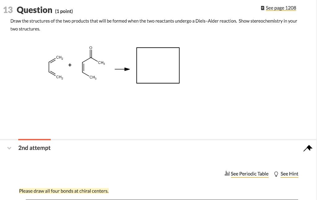 Solved e See page 1208 13 Question (1 point) Draw the | Chegg.com