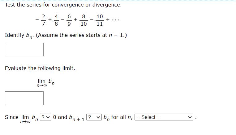 Solved Test the series for convergence or divergence. | Chegg.com
