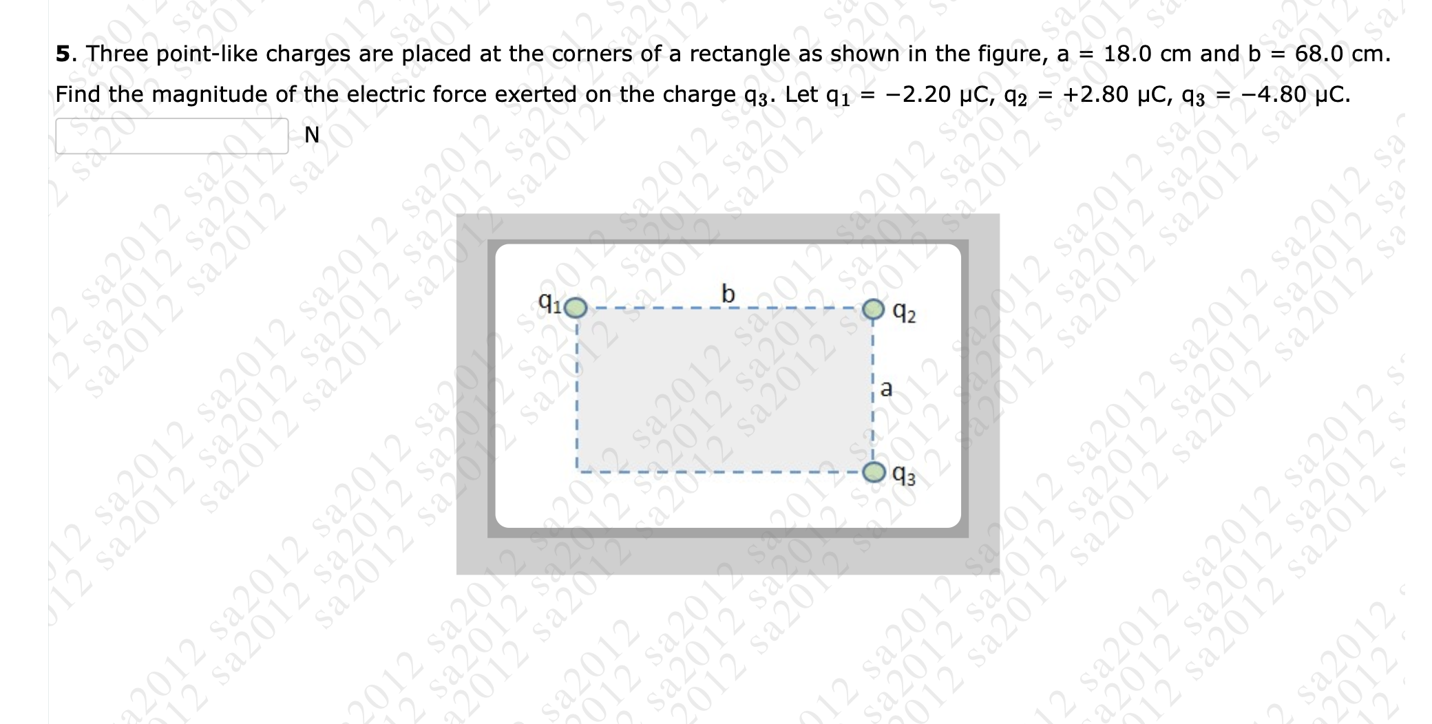 Solved Three point-like charges are placed at ﻿the corners | Chegg.com