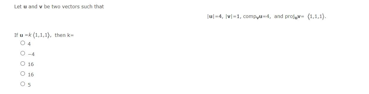 Solved Let u and v be two vectors such that |u|=4, |v|=1, | Chegg.com