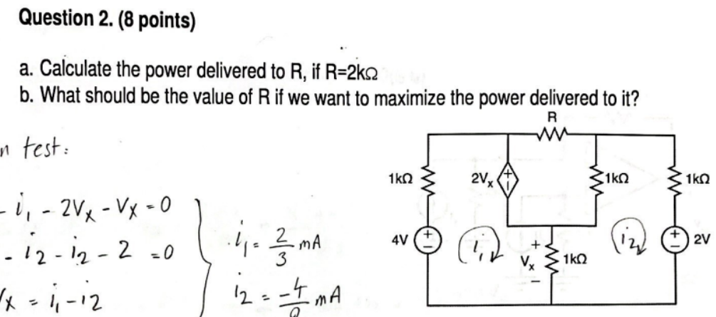 Solved Question 2. (8 ﻿points)a. ﻿Calculate the power | Chegg.com