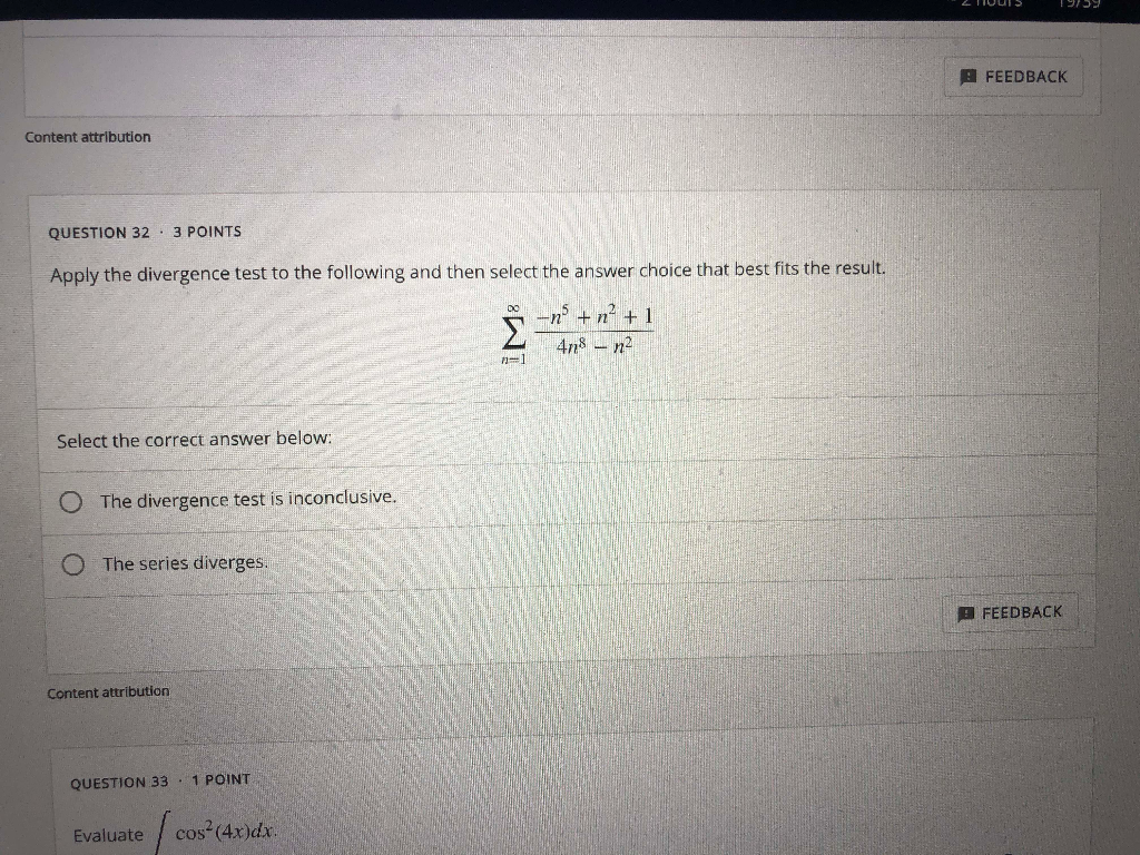 Solved HIDU 31 FEEDBACK Content attribution QUESTION 32. 3 | Chegg.com