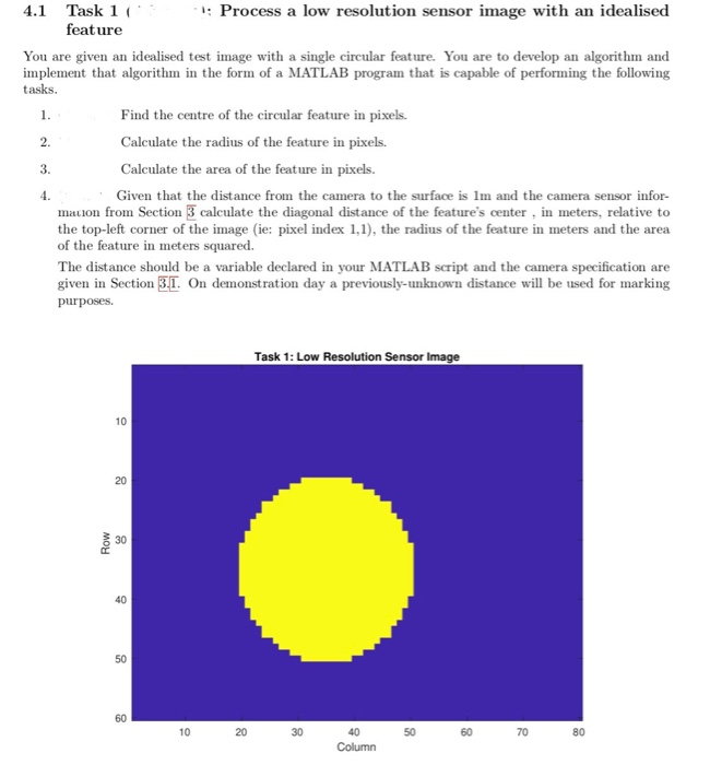 Solved 4.1 Tas 1 feature : Process a low resolution sensor | Chegg.com