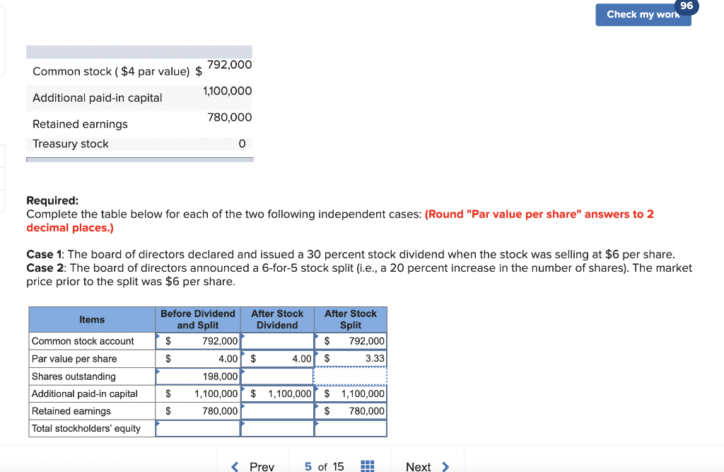 Solved Required: Complete the table below for each of the | Chegg.com