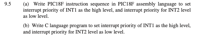 Solved 9.5 (a) Write PIC18F instruction sequence in PIC18F | Chegg.com