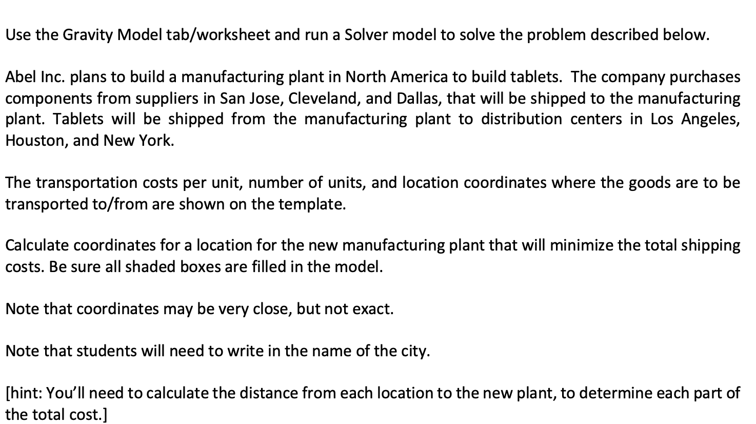 Please answer these question in the excel document | Chegg.com