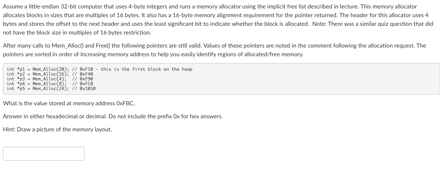 Solved Assume a little-endian 32-bit computer that uses | Chegg.com