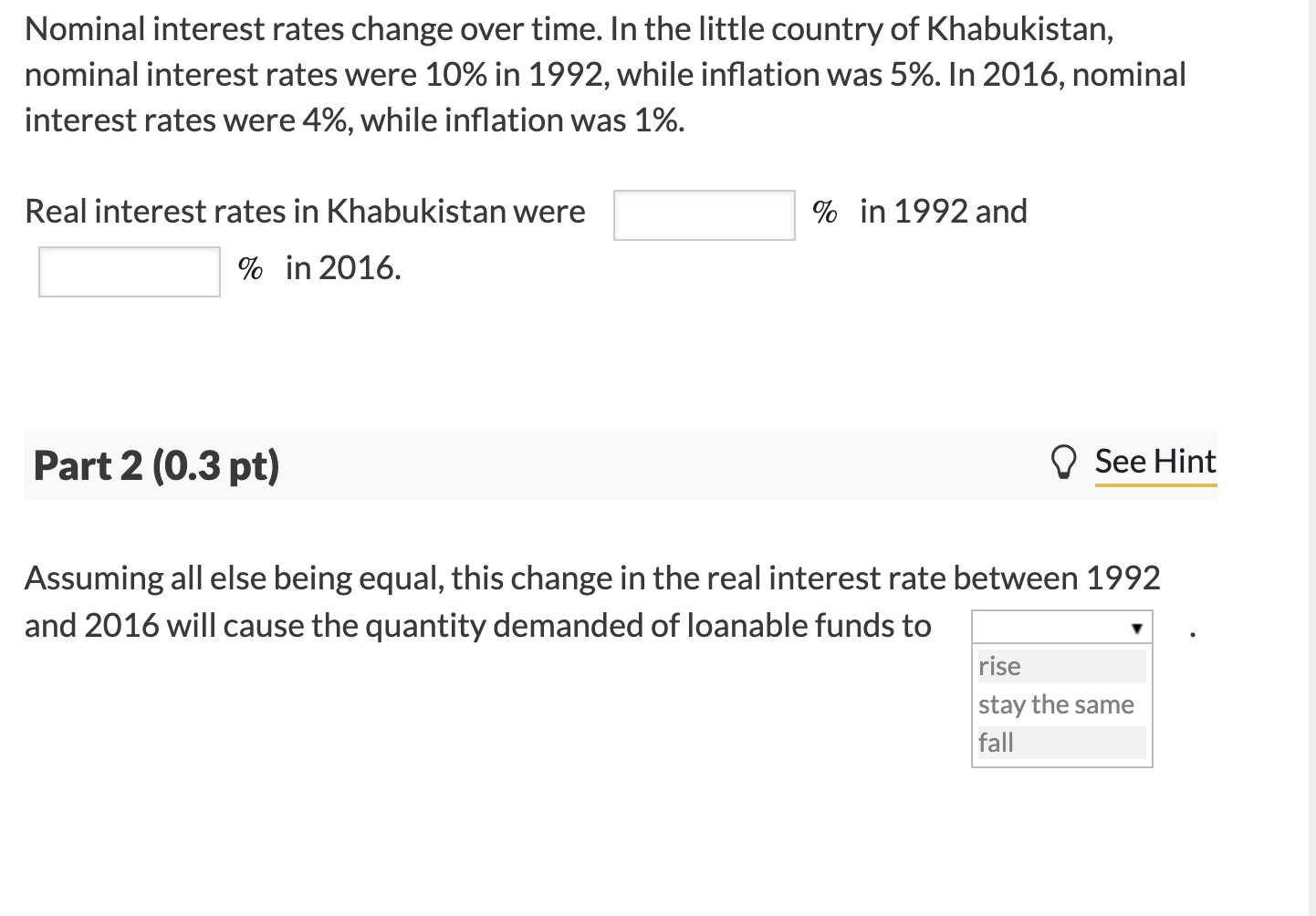 Solved Nominal Interest Rates Change Over Time In The Chegg