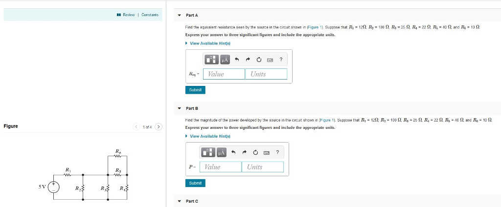 Solved Review Constants Part A Find the equr alent | Chegg.com