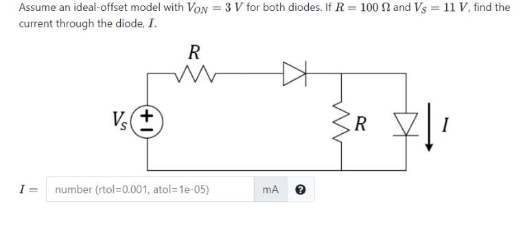 Solved Assume an ideal-offset model with Von = 3 V for both | Chegg.com