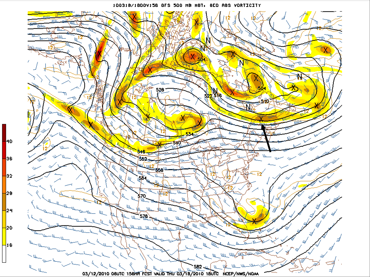 Solved On the 500mb image is a vorticity maximum denoted by | Chegg.com