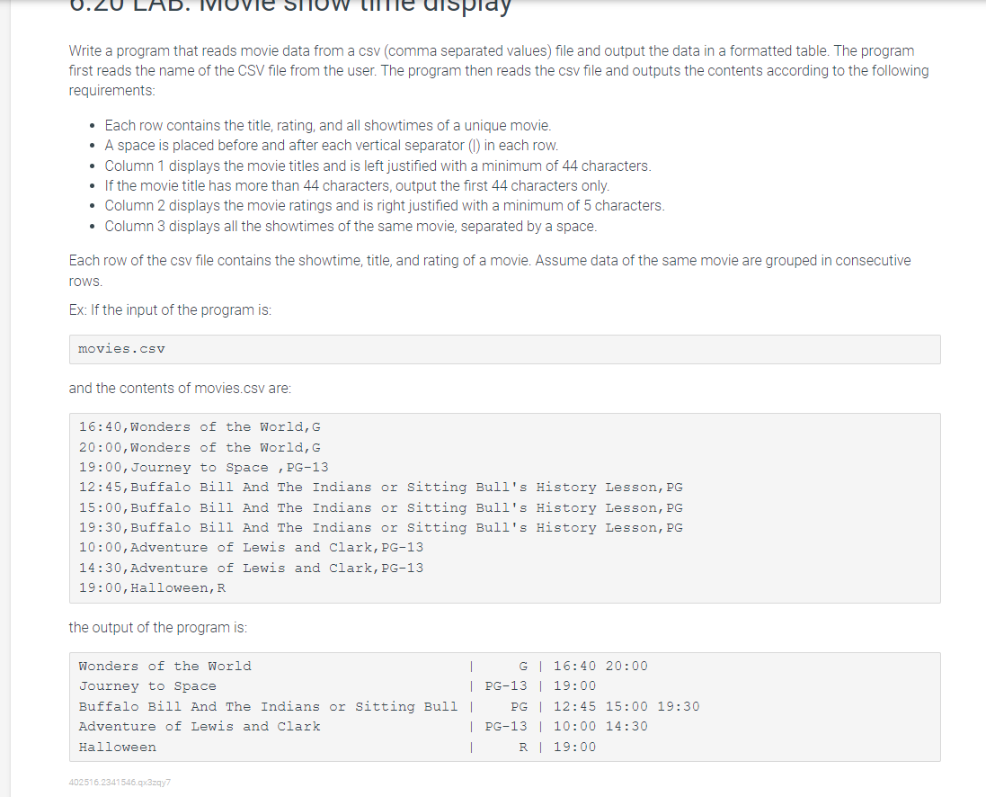 Solved i need help all i need is the extra spacing corrected | Chegg.com