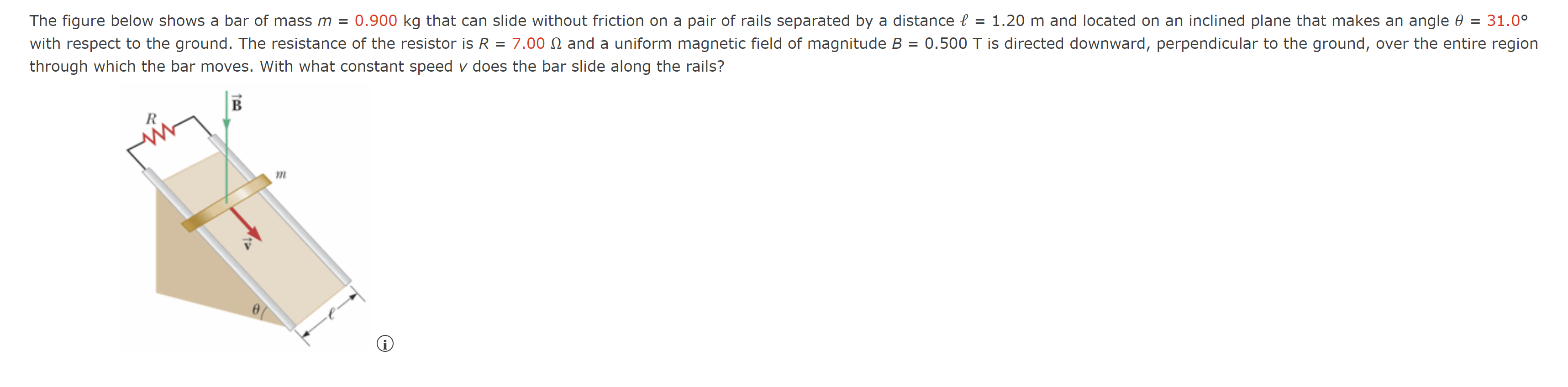 Solved through which the bar moves. With what constant speed | Chegg.com