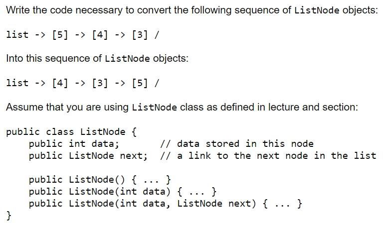 Solved list →[1]→[2]/ temp →[3]→[4]/ Into this sequence of | Chegg.com