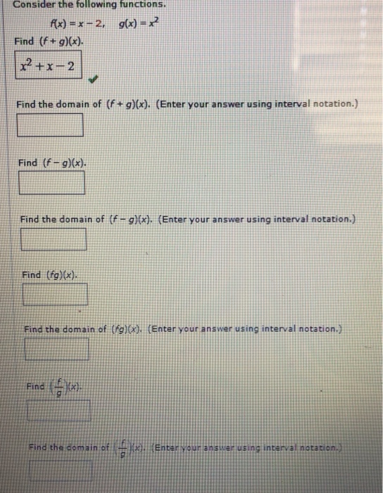 Solved Consider the following functions rx) = x-2, g(x) = x2 | Chegg.com
