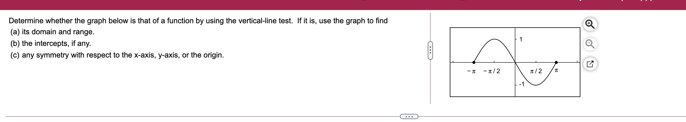 Solved Determine whether the graph below is that of a | Chegg.com