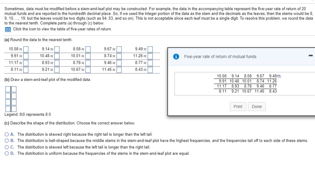 Stem And Leaf Plot With Decimals