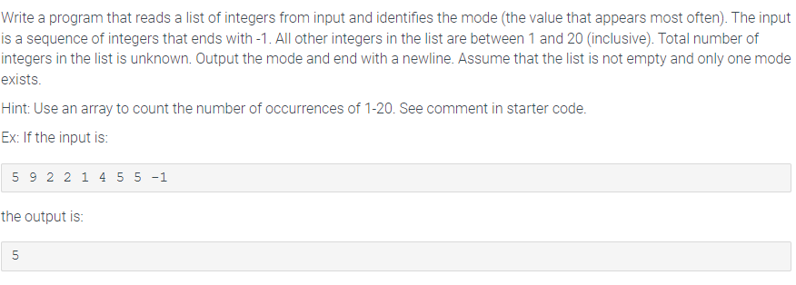 Solved Write a program that reads a list of integers from | Chegg.com