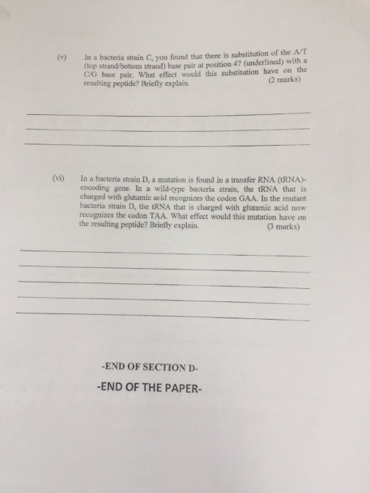 Solved 9. Below is a DNA sequence of part of a hypothetical | Chegg.com