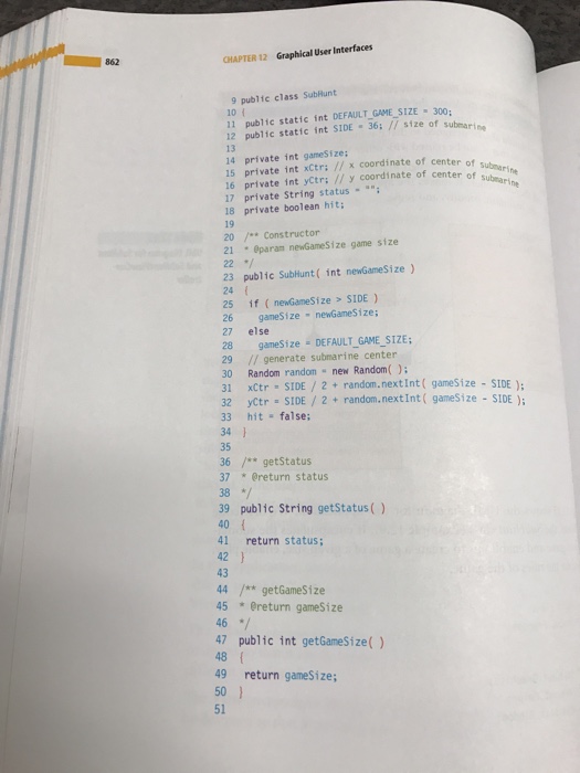 Solved 1 SubHunt class 2 Anderson, Franceschi 5 import java | Chegg.com