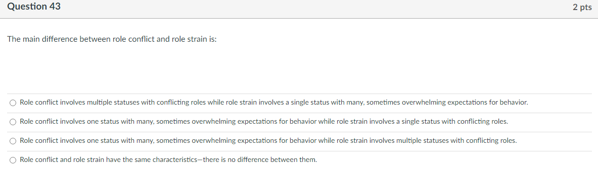 Solved Question 40 Two main types of statuses are ascribed | Chegg.com