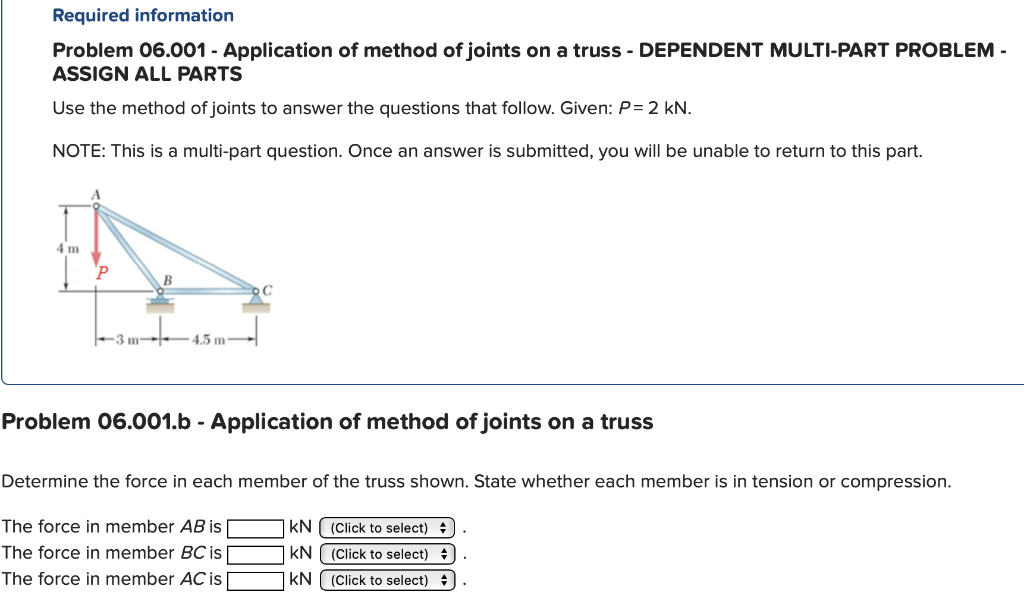 Solved Required information Problem 06.001 - Application of | Chegg.com