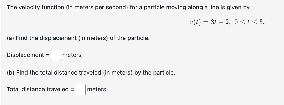 Solved The velocity function (in meters per second) for a | Chegg.com