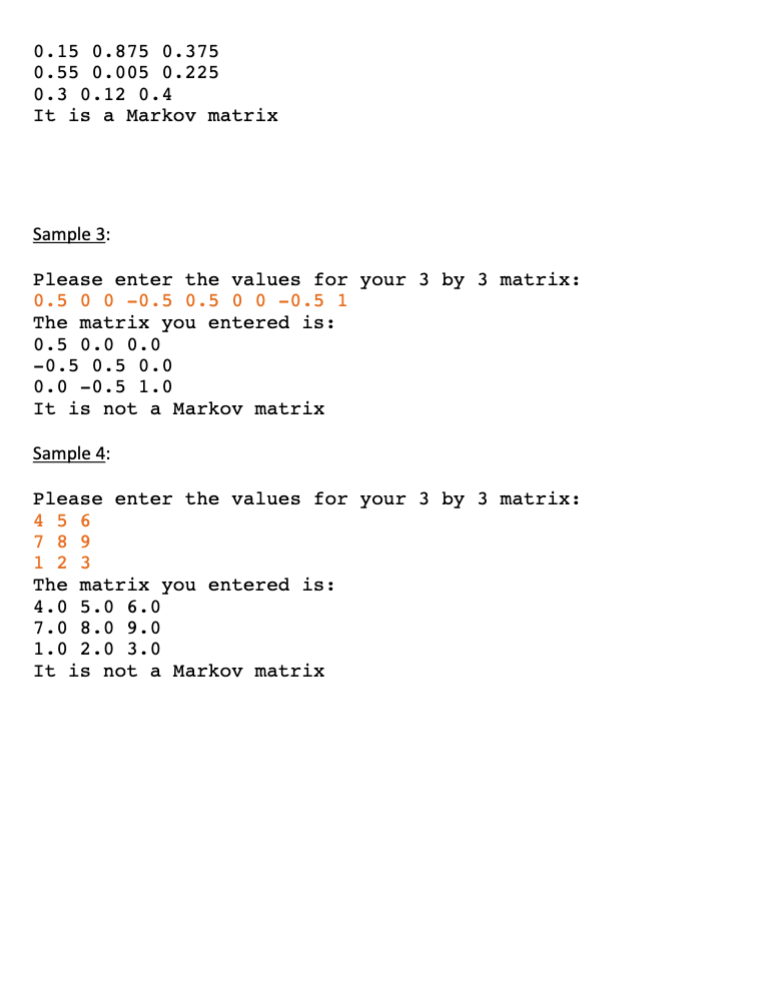 Solved Positive Markov Matrix An nxn matrix is a positive | Chegg.com