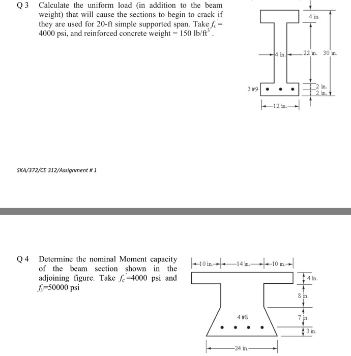 Solved Calculate the uniform load (in addition to the beam | Chegg.com