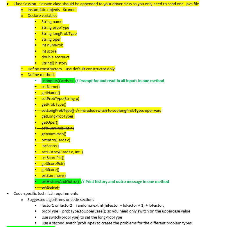 Solved Project: FlashCards - Project 2 Student Name: Class | Chegg.com