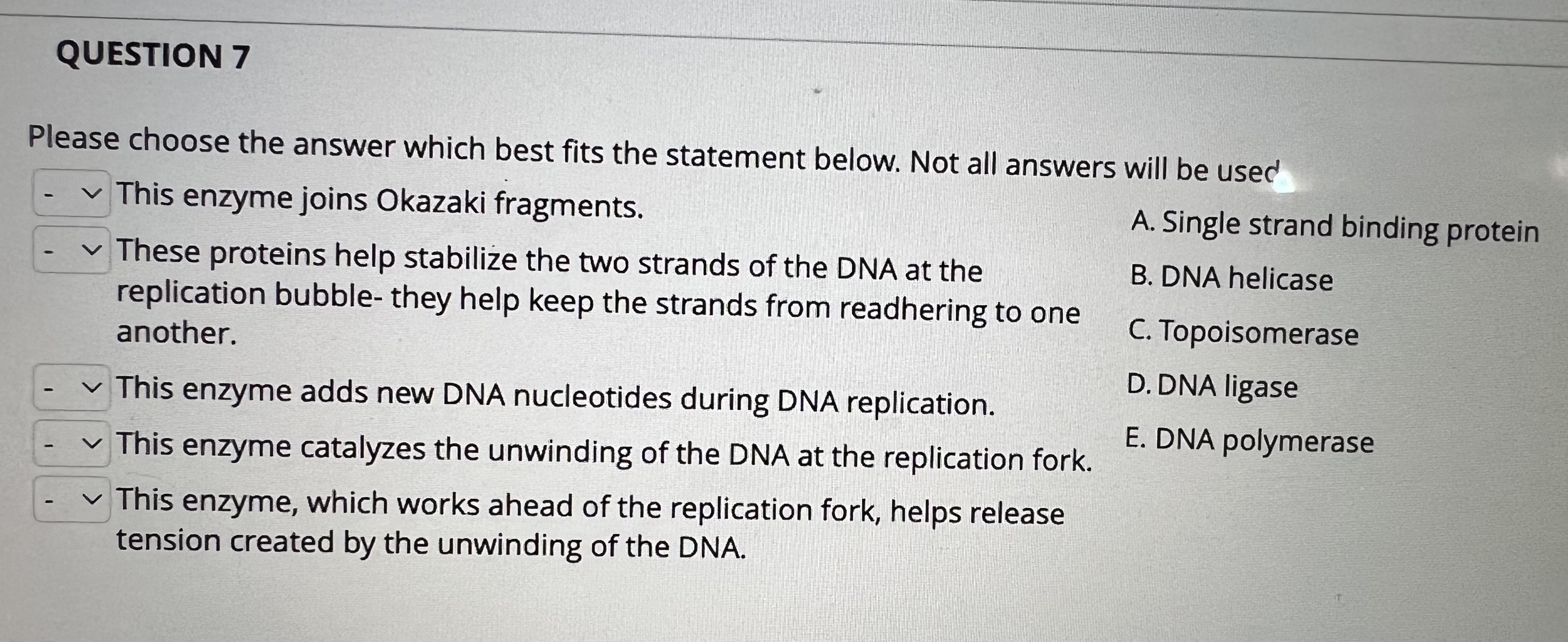 Solved QUESTION 7Please choose the answer which best fits | Chegg.com