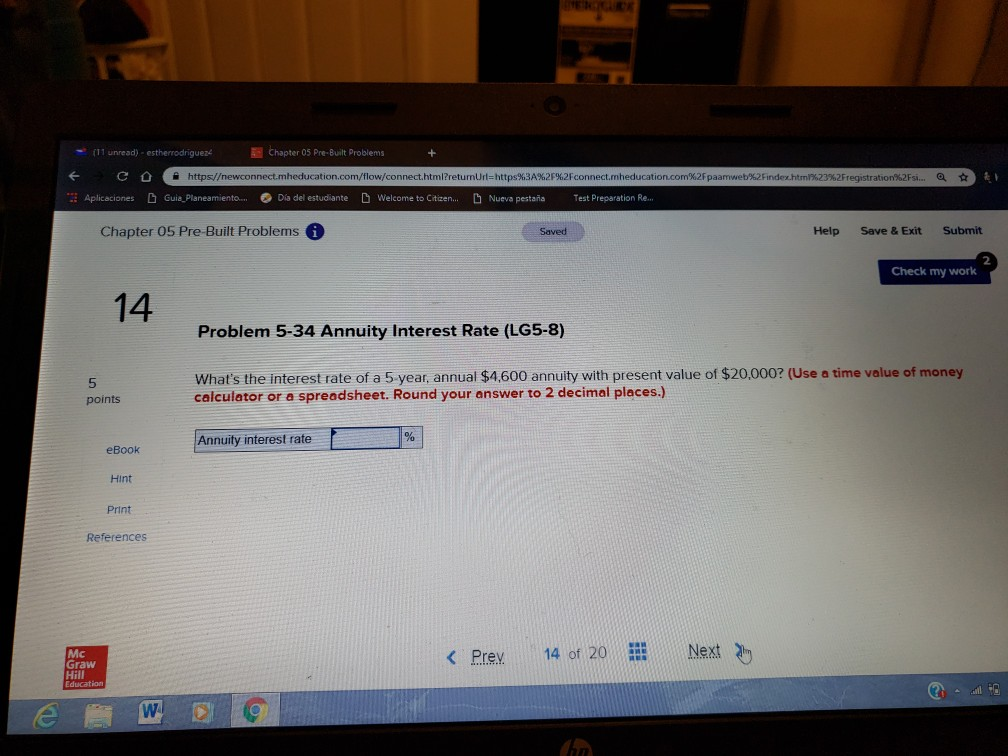 Solved Chapter 05 Pre-Built Problems https/ html | Chegg.com