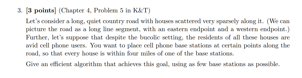 Solved [3 points] (Chapter 4, Problem 5 in K\&T) Let's | Chegg.com