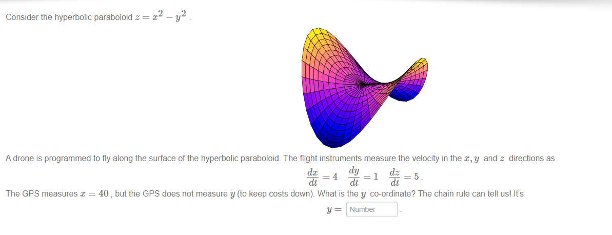 Solved Consider the hyperbolic paraboloid 2 = 22 - y2 A | Chegg.com