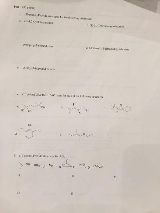 Solved Provide structures for the following compounds. | Chegg.com