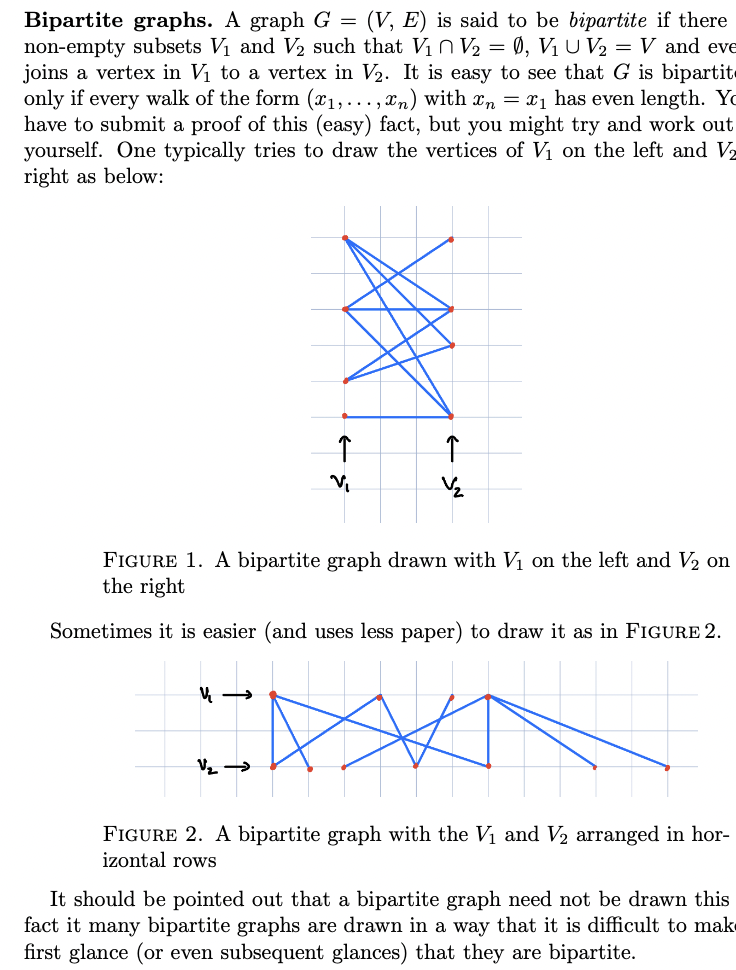 Bipartite graphs. A graph G=(V,E) is said to be | Chegg.com