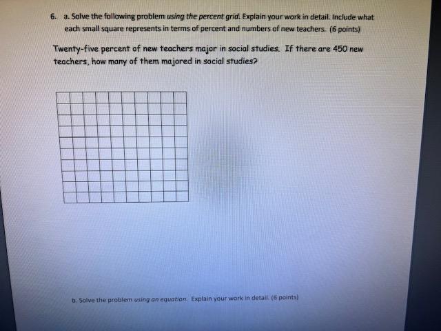 Solved 6. a. Solve the following problem using the percent | Chegg.com