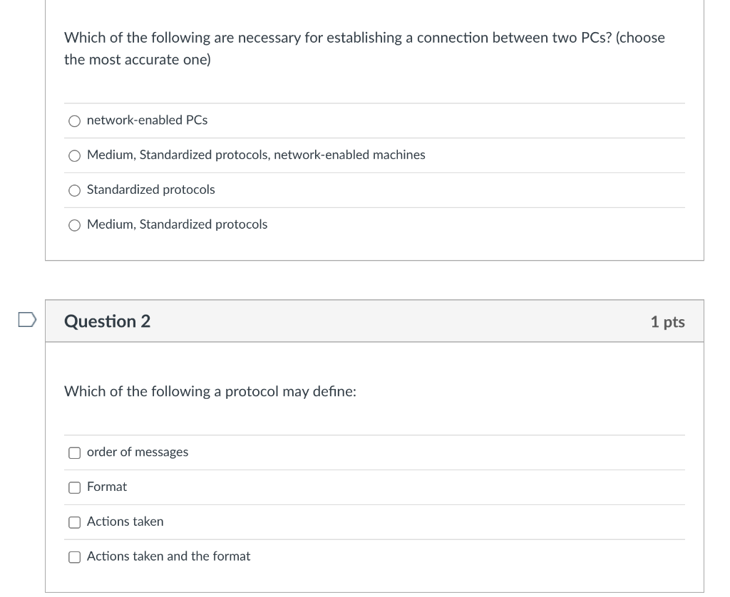 Solved Which of the following are necessary for establishing | Chegg.com