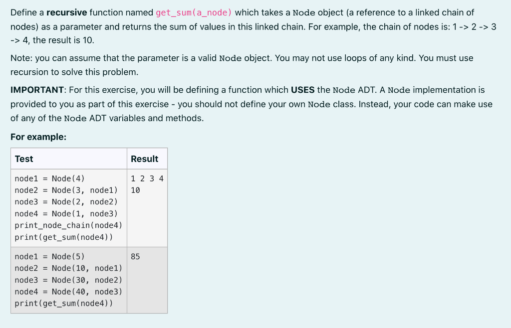 Solved Define A Recursive Function Named Getsumanode 5421