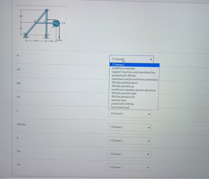 Solved 4t A (Chooses [Choose multiforce member AC support | Chegg.com