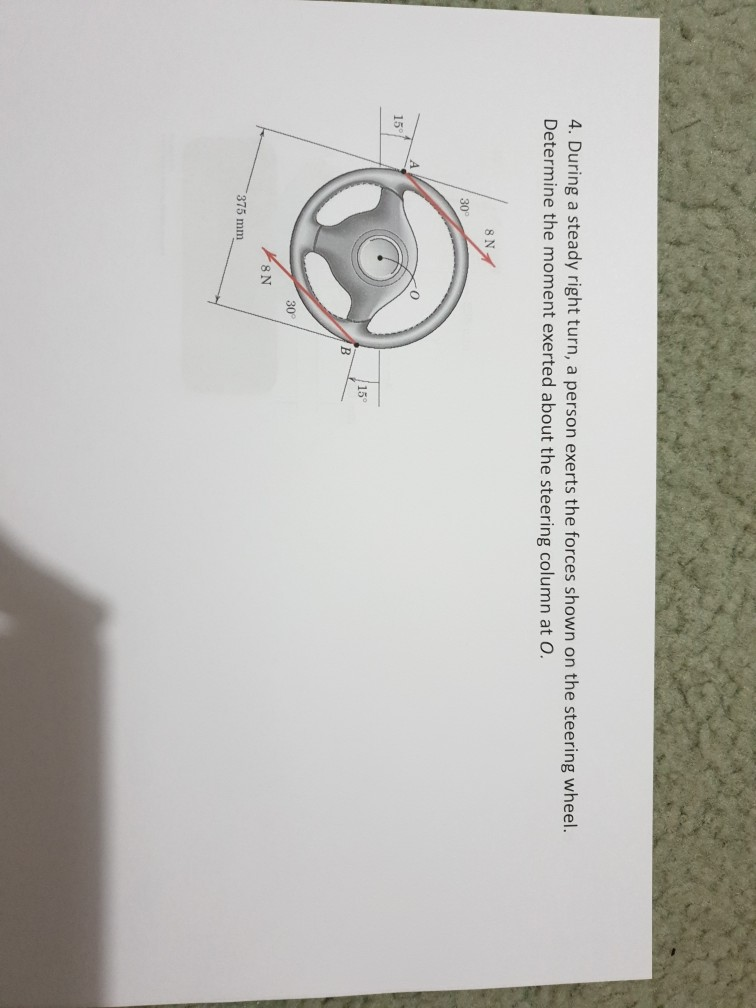 Solved 4. During a steady right turn, a person exerts the | Chegg.com