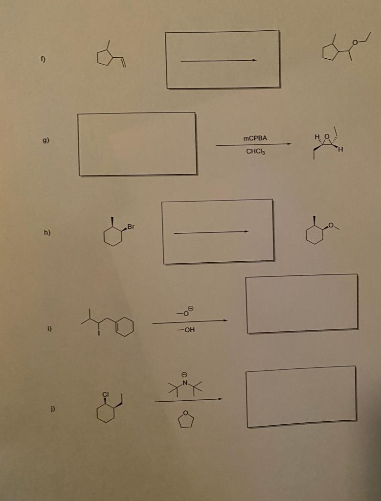 Solved 6) Fill in the missing reactants, reagents or | Chegg.com