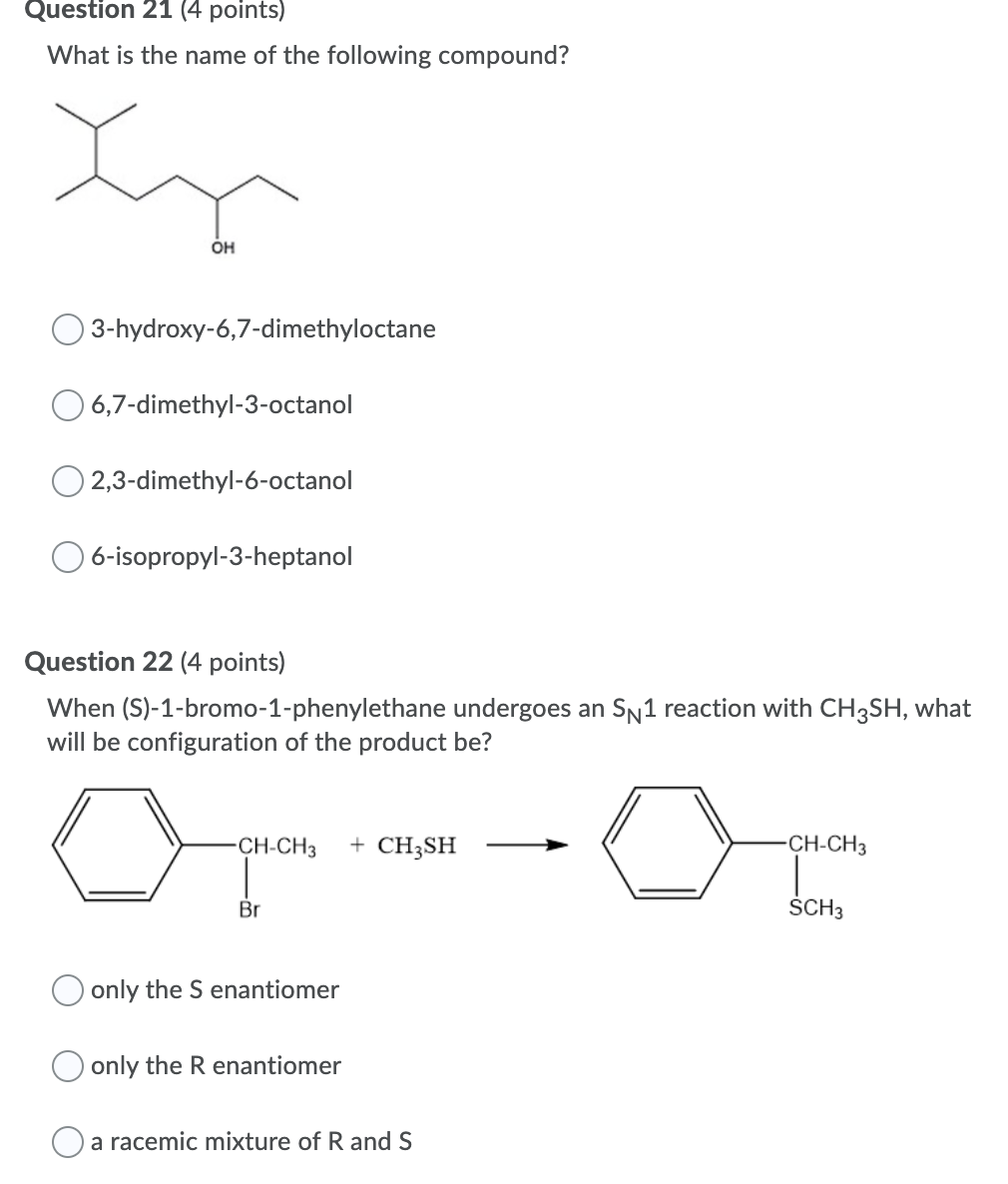 Solved Question 21 (4 points) What is the name of the | Chegg.com