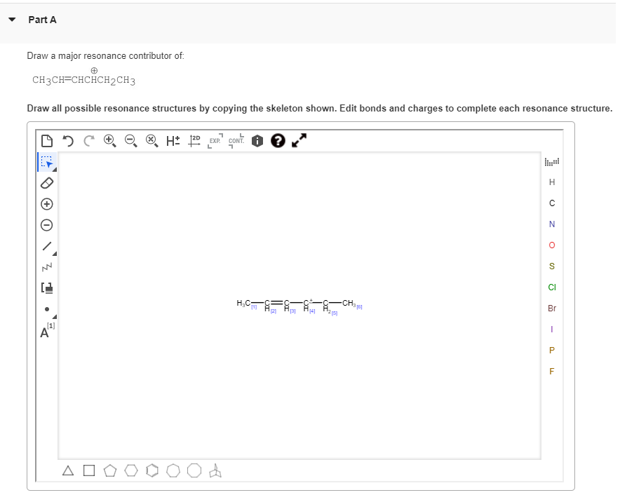 Solved Part A Draw a major resonance contributor of: | Chegg.com