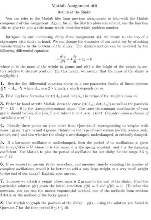 Solved You Can Refer To The Matlab Files From Previous 9504